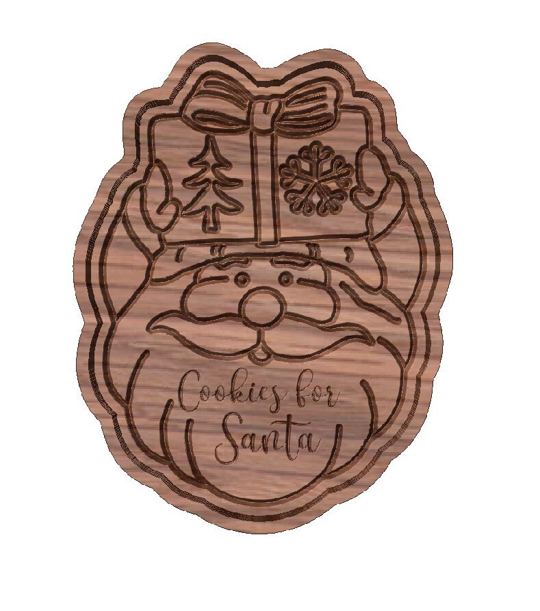 Santa Cookie Tray / Christmas Platter, SVG for CNC Router File ...
