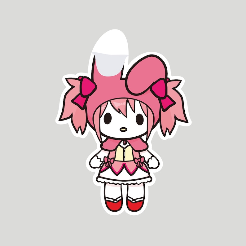 Madoka My Melody and Homura Kuromi Sticker - Etsy
