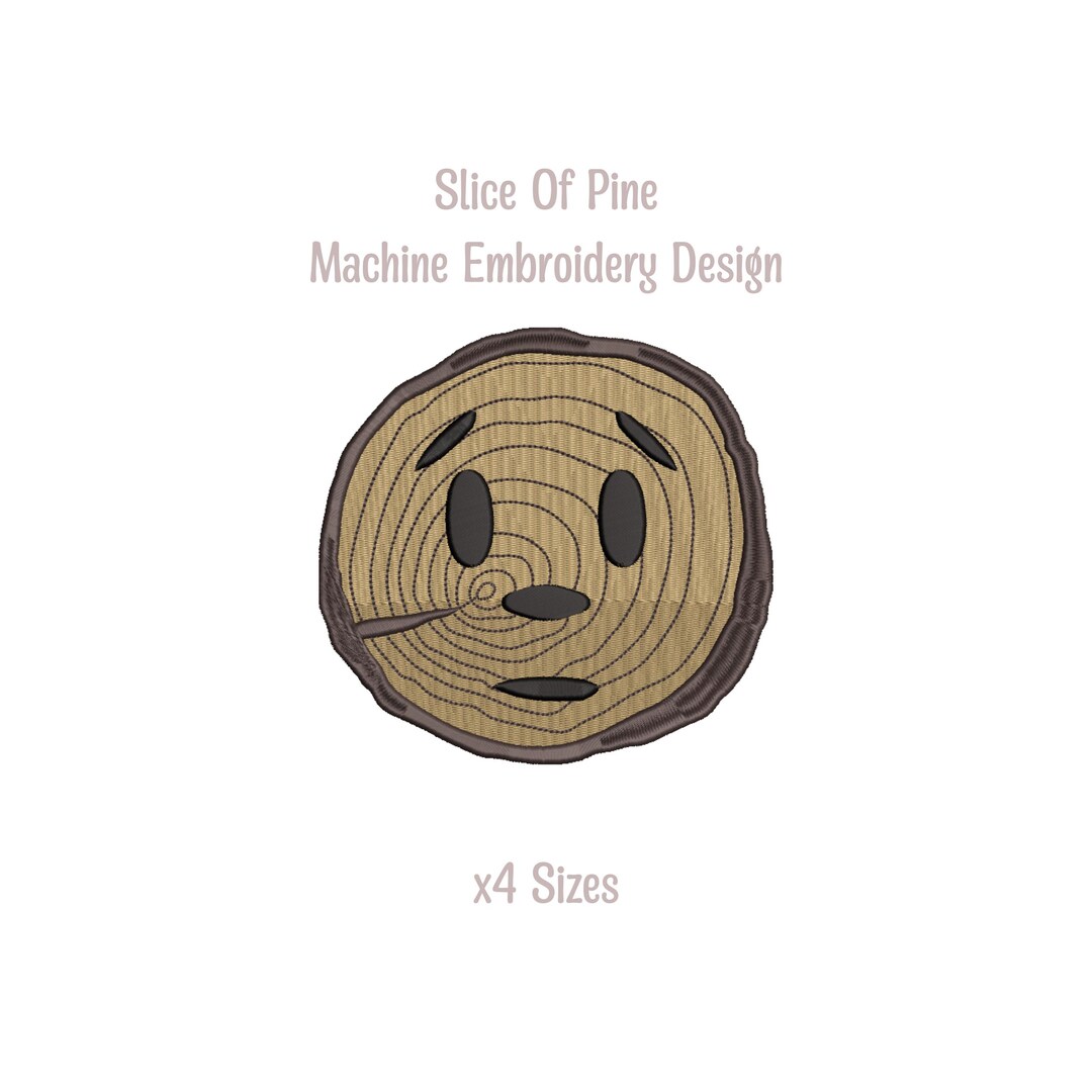 Wooden Slice of Pine Machine Embroidery Design (digital Download) - Etsy