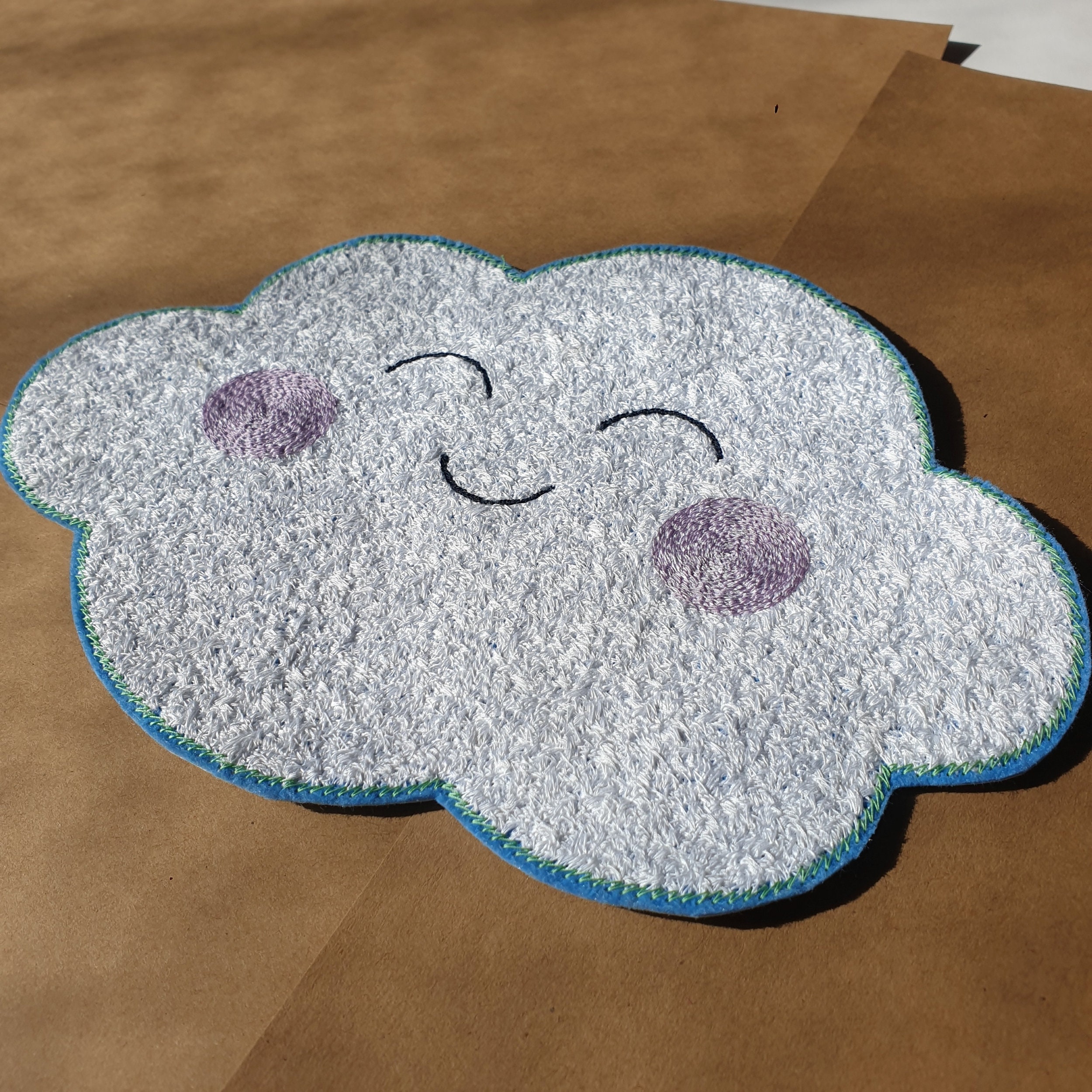 Fuzzy Cloud, X9 Sizes, Machine Embroidery Design File, Kawaii, Instant ...