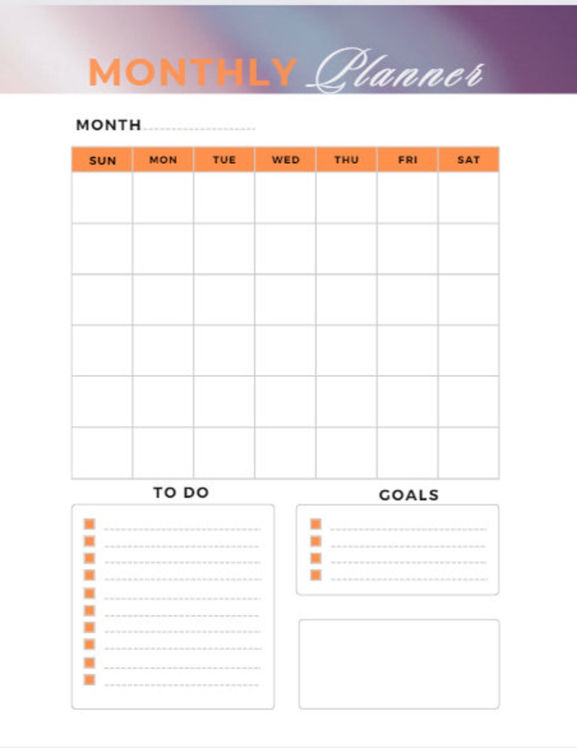 Printable, PDF, Budget, US Letter, Instant Download, Personal Budget ...