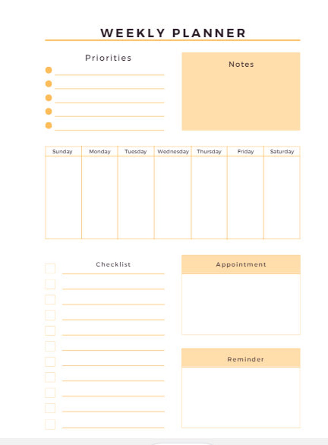 Printable, PDF, Budget, US Letter, Instant Download, Personal Budget ...