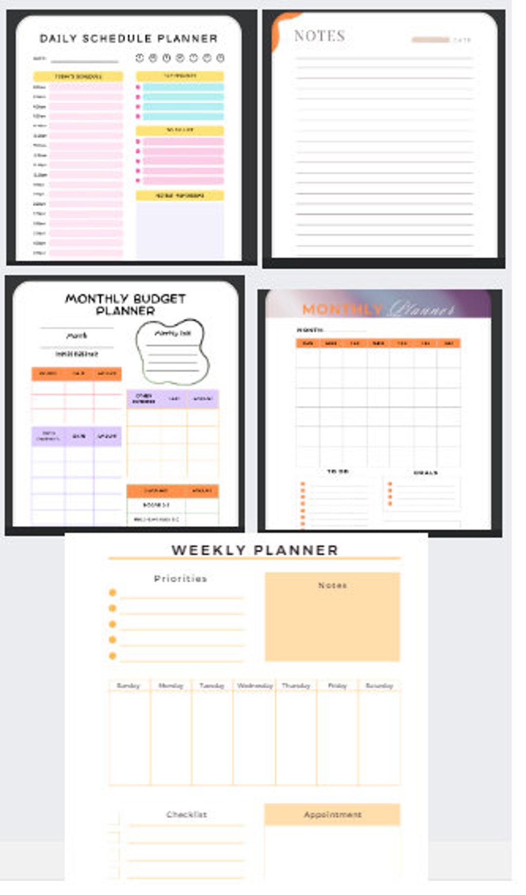 Printable, PDF, Budget, US Letter, Instant Download, Personal Budget ...