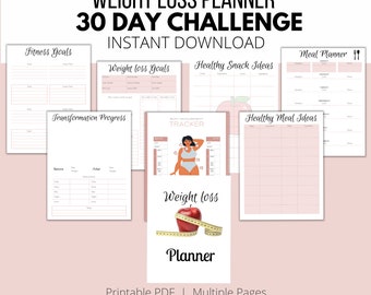 26 Week Weight Loss Tracker, 6 Month Weight Loss Journal, Weight Loss ...