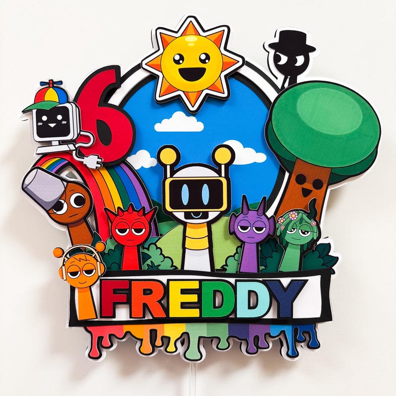 Sprunki Cake Topper - Etsy