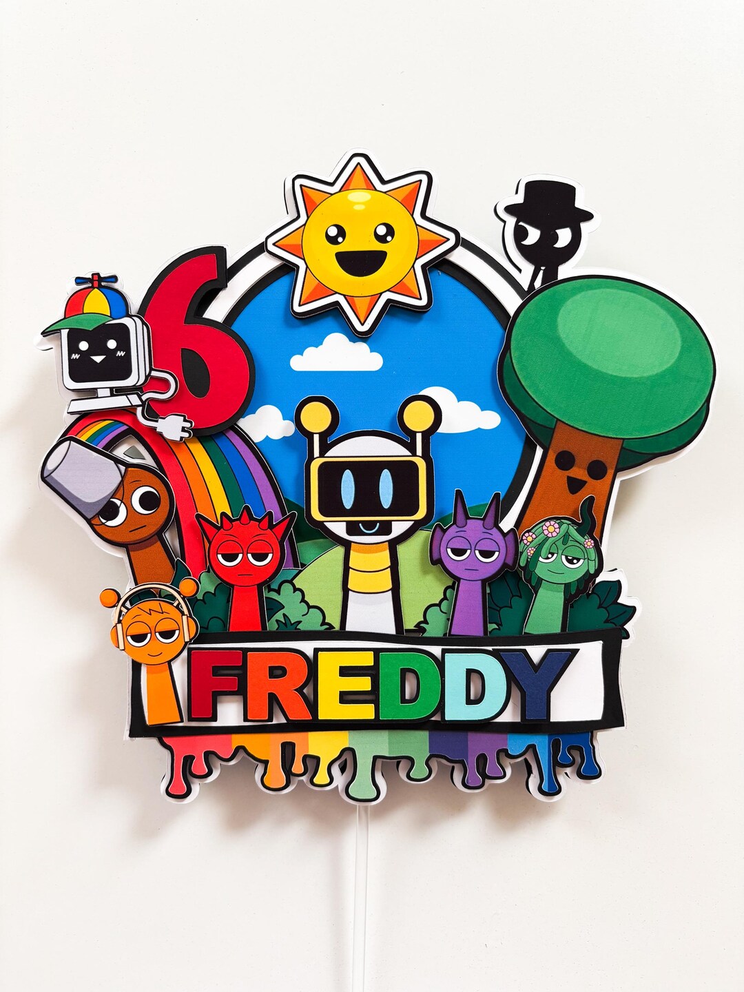 Sprunki Cake Topper - Sprunki Game - Sprunki Birthday - Sprunki ...