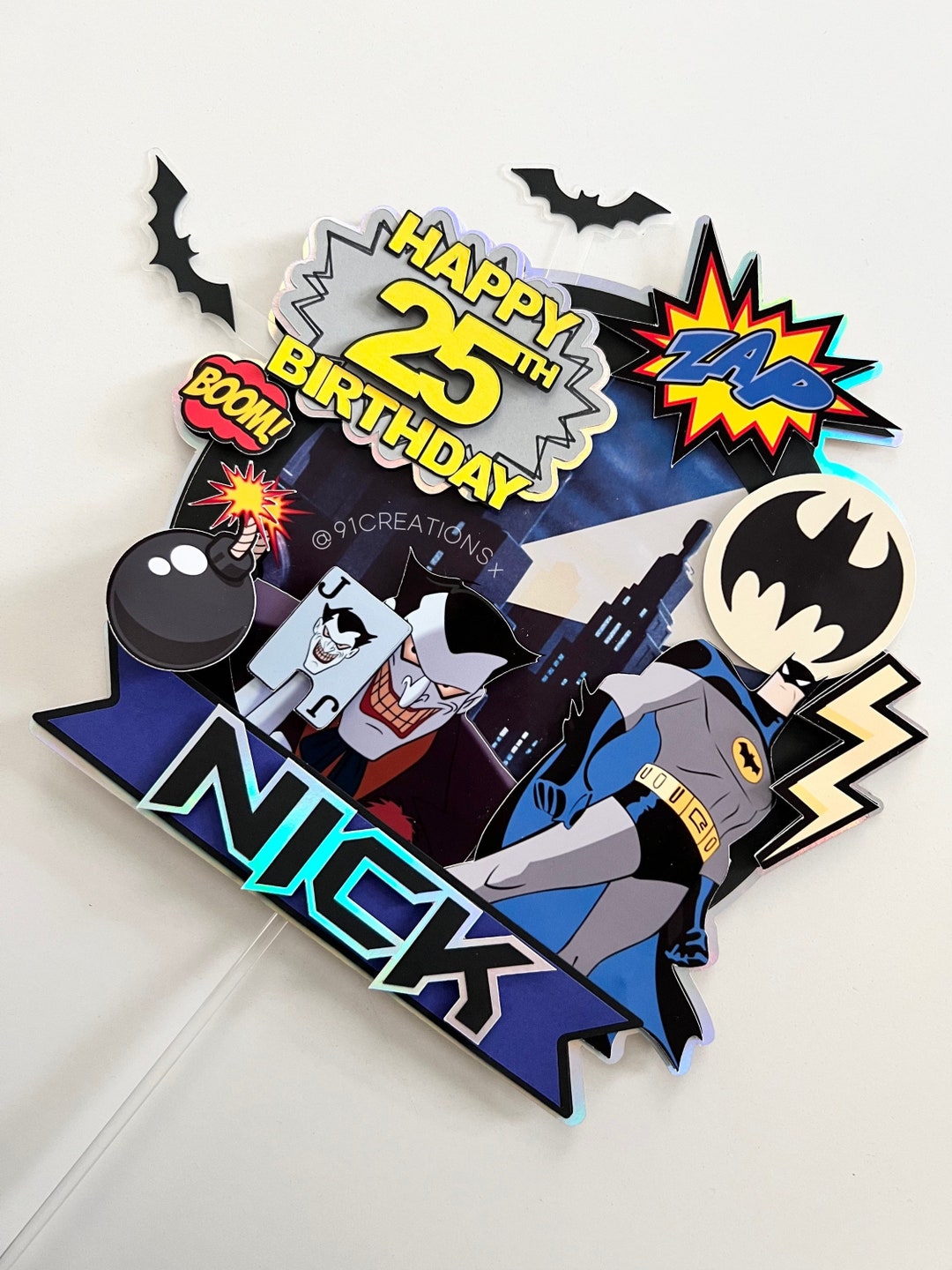 Black Bat Cake Topper-black Bat Birthday-black Bat Party - Etsy