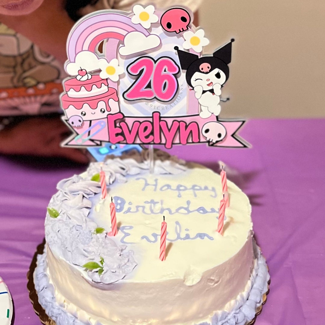 Kuromi Cake Topper Kawaii Birthday Kuromi Birthday Decoration Kuromi ...