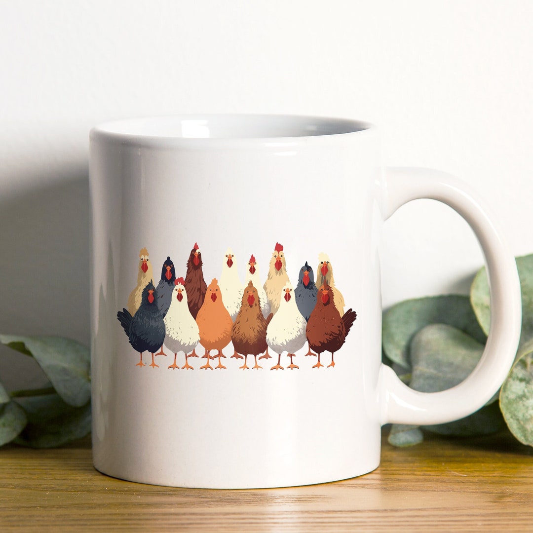 Chicken Mug, Farm Life Mug, Chicken Lover Mug, Easter Mug, Funny ...