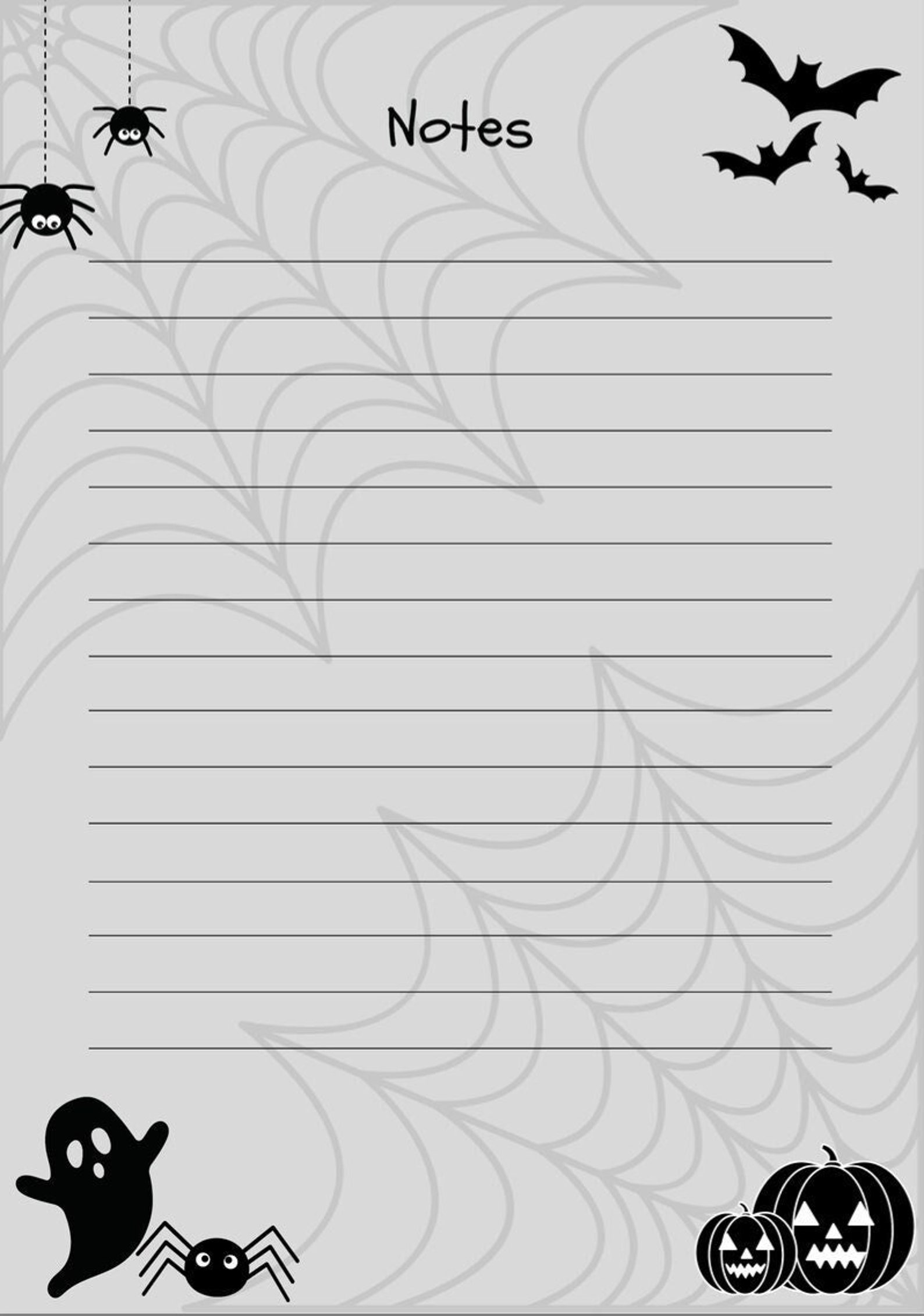 Halloween Notes - Etsy
