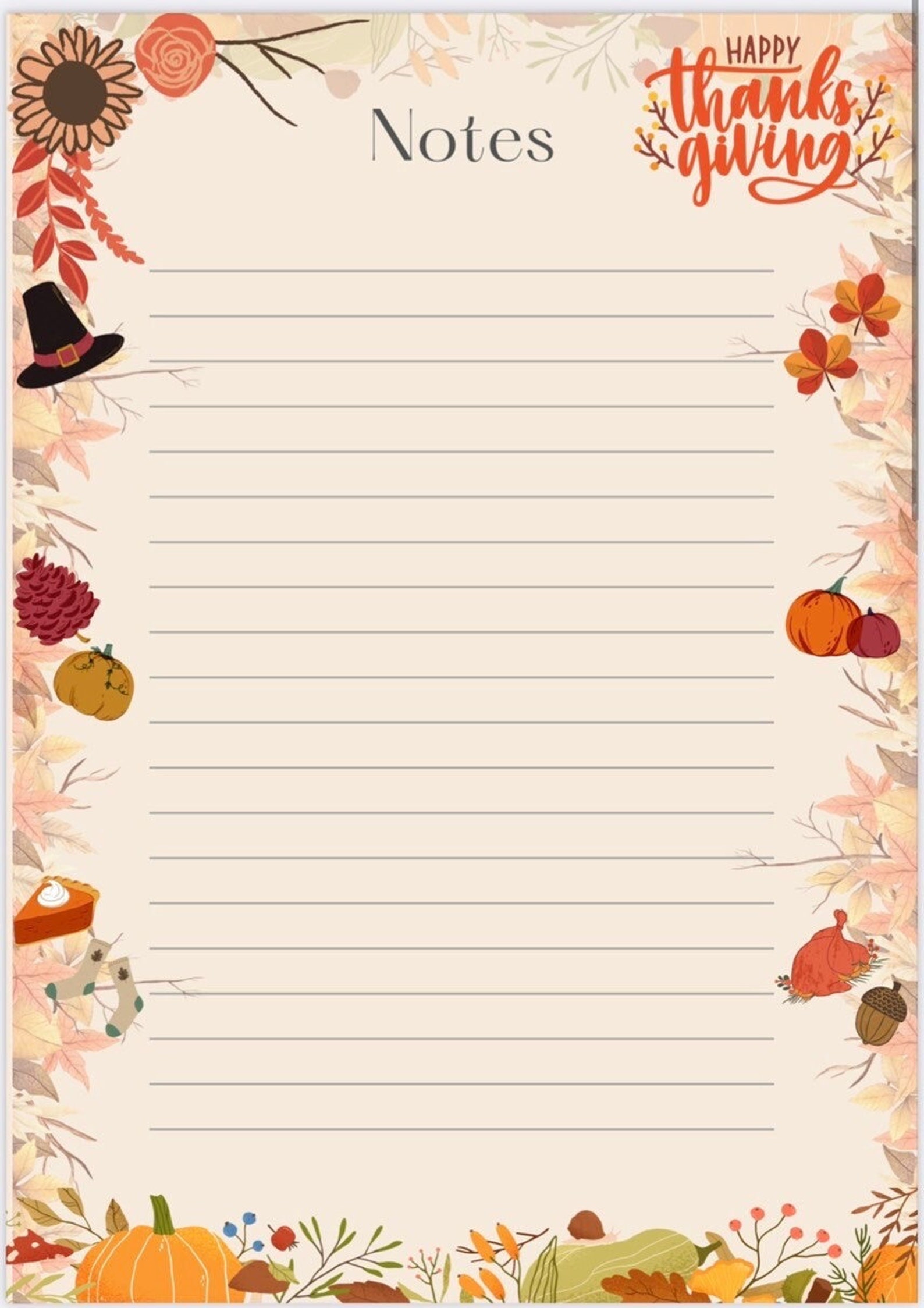 Thanksgiving Notes - Etsy