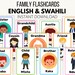 Family Flashcards, English/swahili, Bilingual, Kenya, Tanzania ...