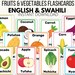 Fruits & Vegetables Flashcards, English/swahili, Bilingual ...