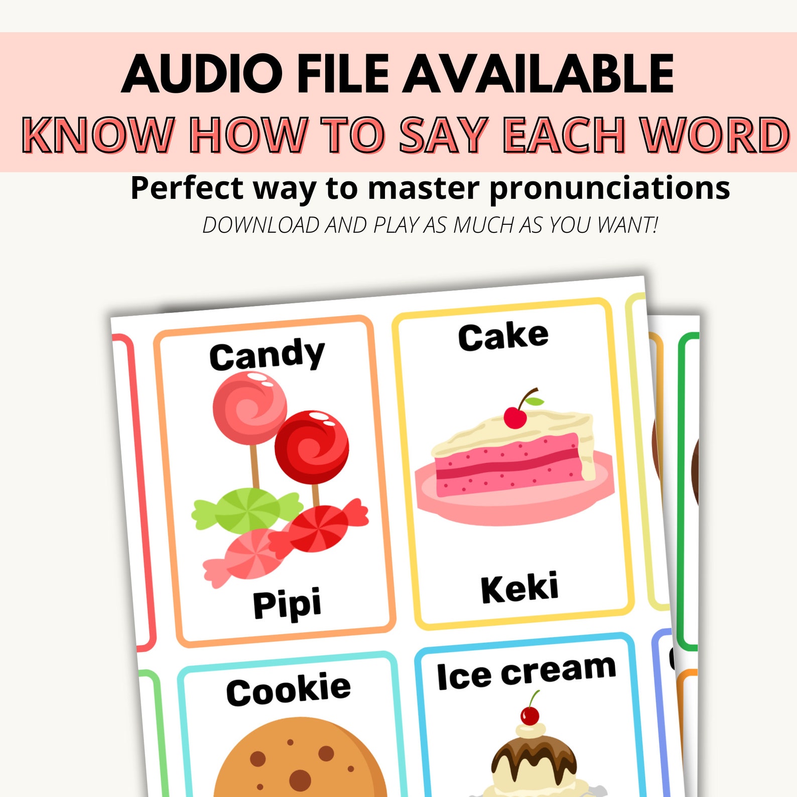 Common Food Items Flashcards| English/swahili | Pre-school | Homeschool ...