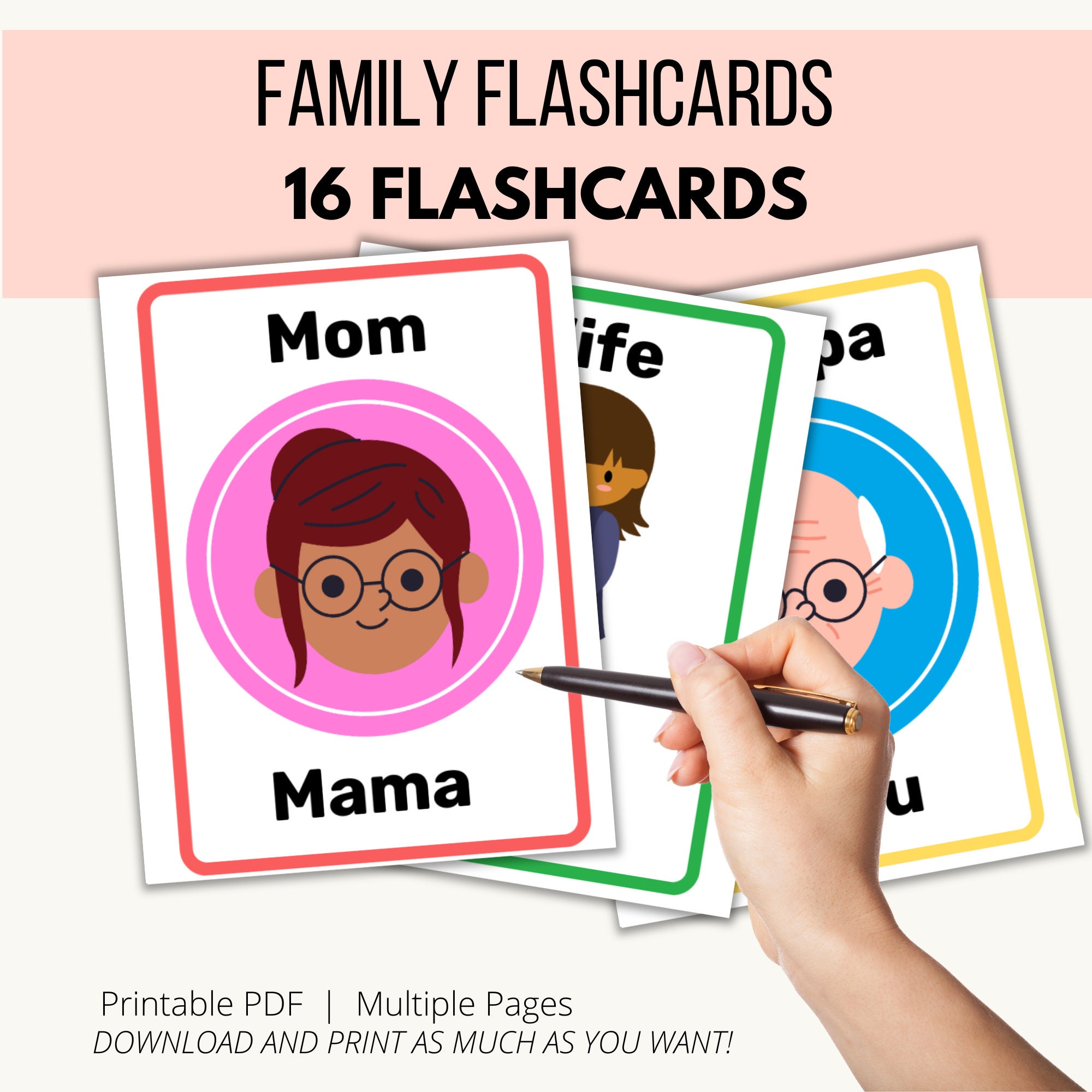 Family Flashcards, English/swahili, Bilingual, Kenya, Tanzania ...