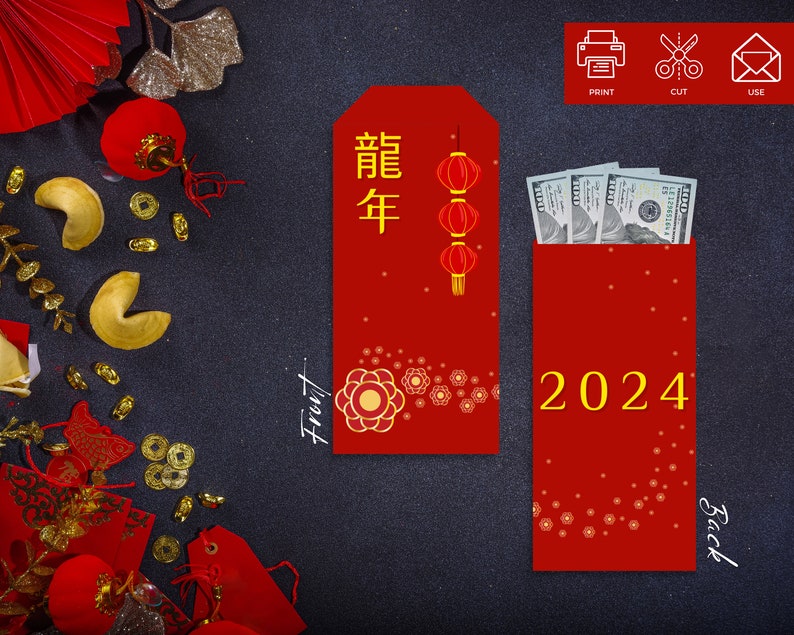 Year of the Dragon Red Envelope Set Chinese New Year 2024 Money ...