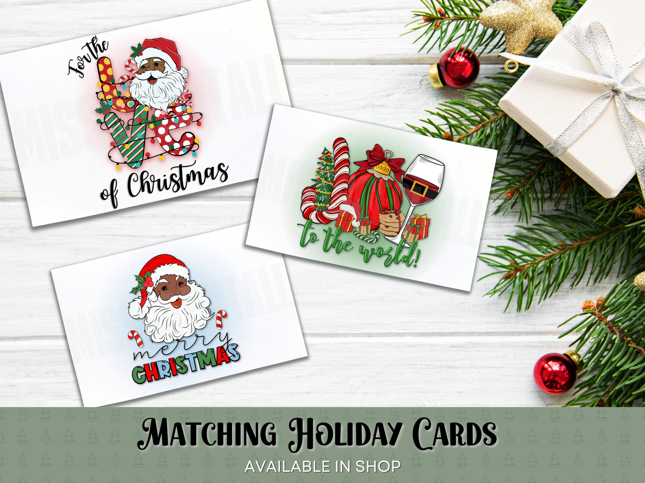 African American Christmas Gift Tags | Black Santa Gift Tags Bundle ...