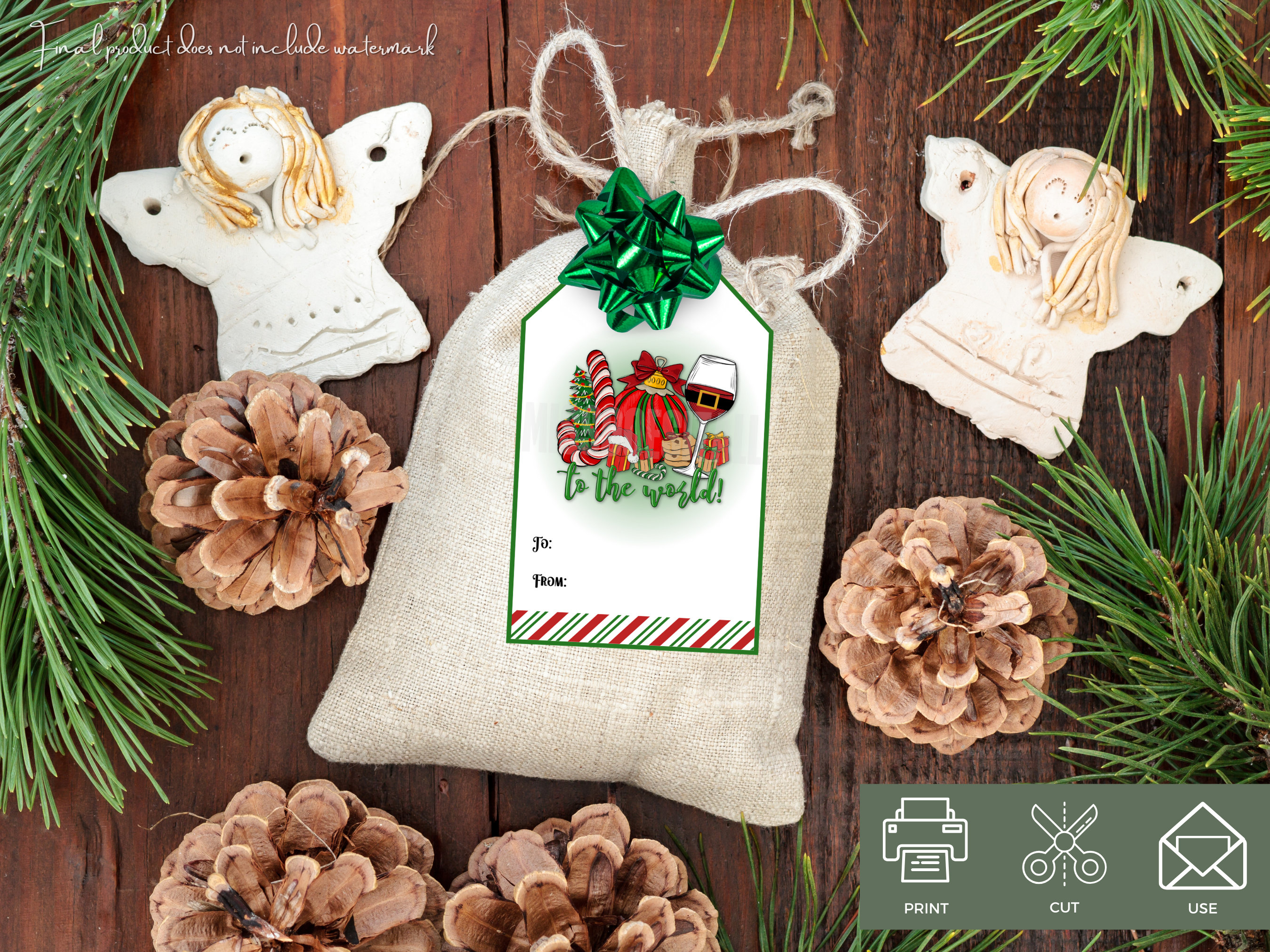 African American Christmas Gift Tags | Black Santa Gift Tags Bundle ...