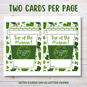 St. Patrick's Day Coffee Gift Card Holder | Top of the Morning Gift ...