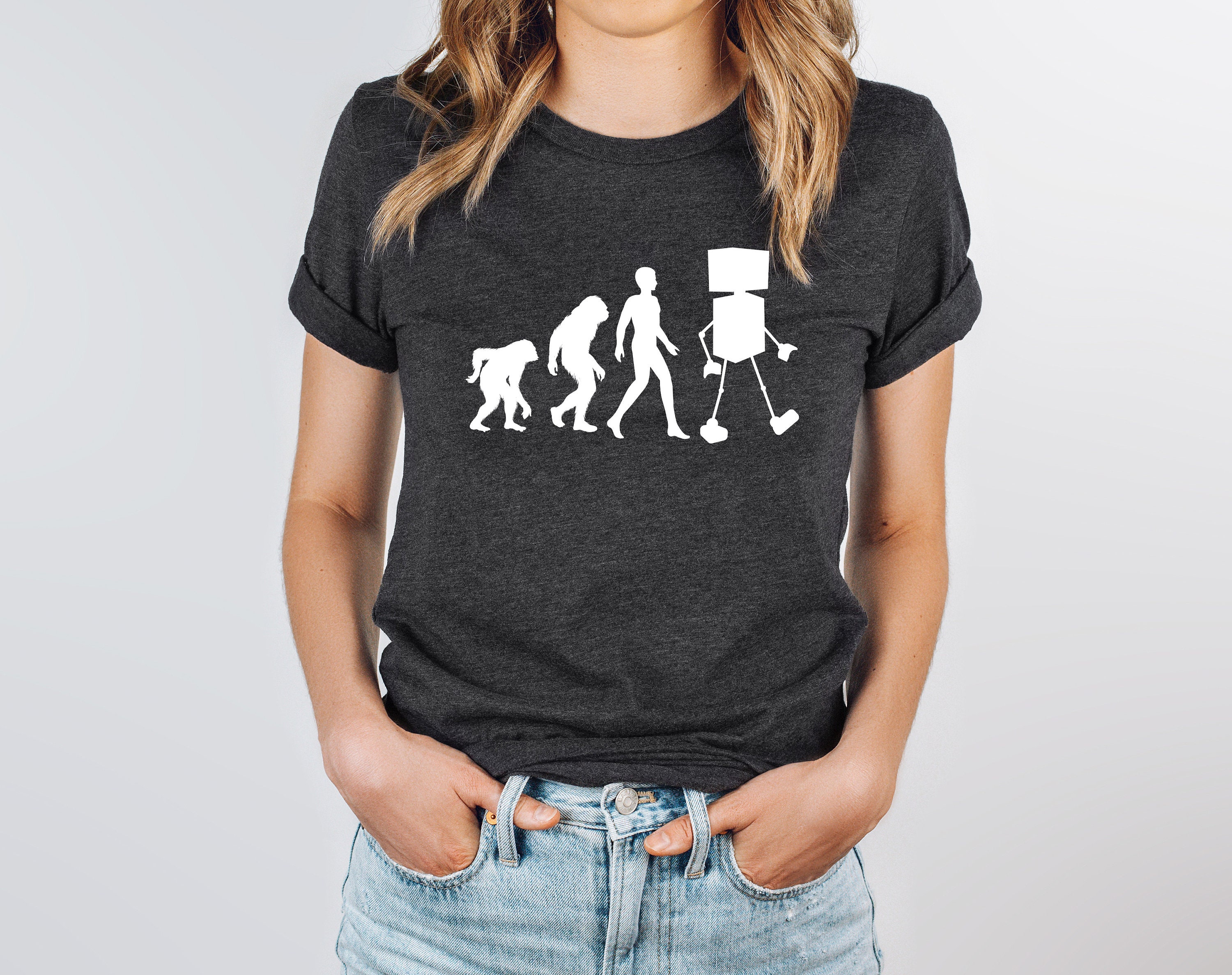 Human Evolution Shirt Robot Shirt Human Evolution Evolution - Etsy