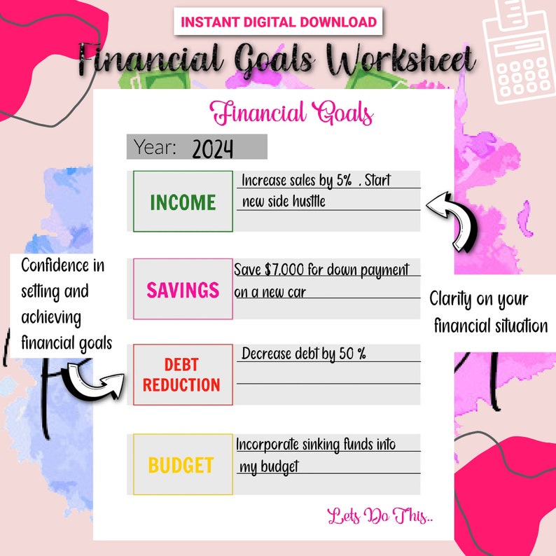 Financial Routine Worksheet Budget Planner, Expense Tracker, Savings ...