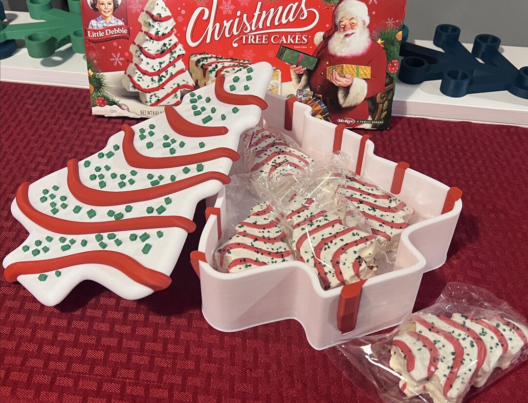 3D Printed Christmas Tree Cake Box: Holiday Party Decor - Etsy