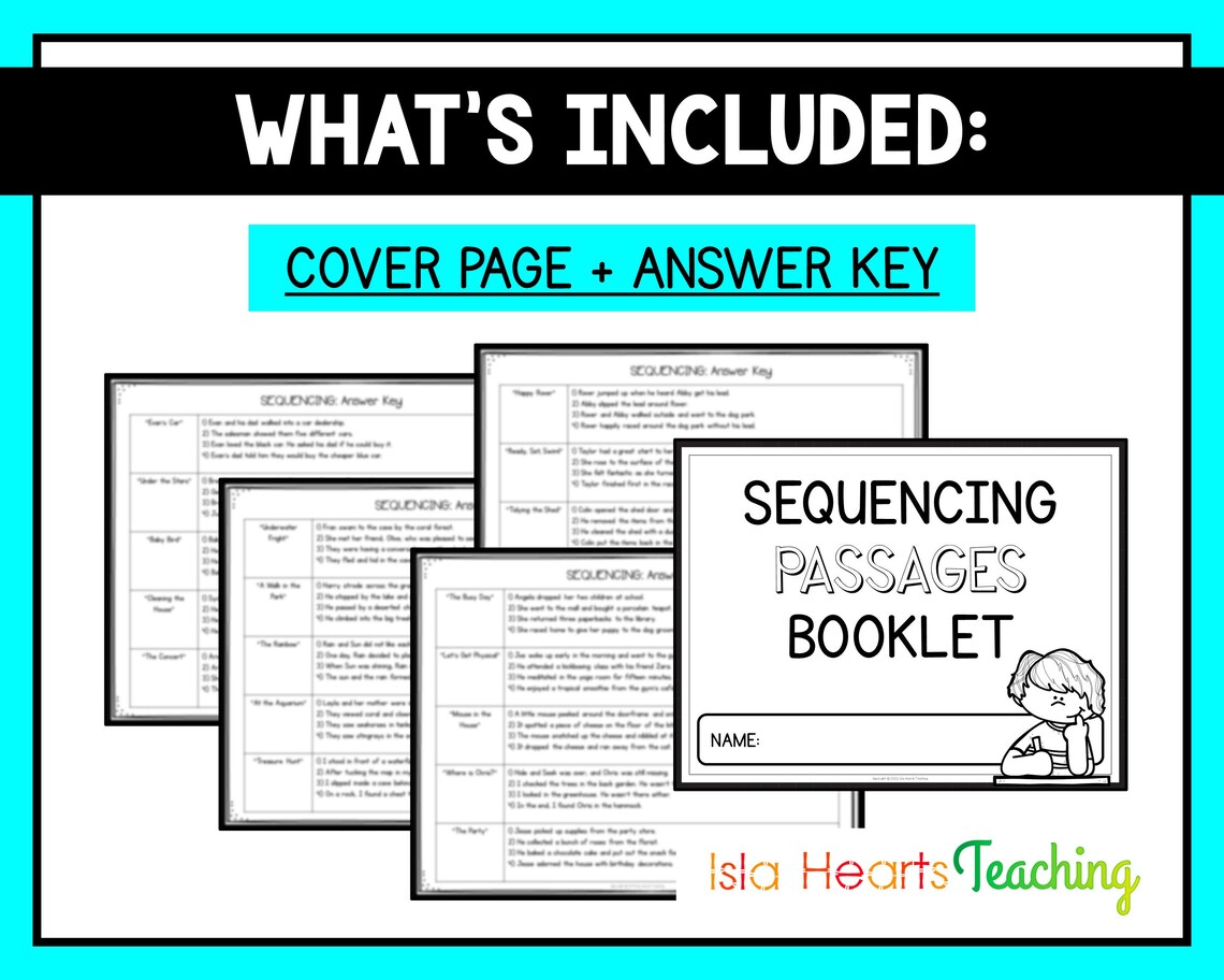 Sequencing Reading Comprehension Passages and Questions - Reading ...