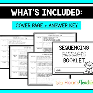 Sequencing Reading Comprehension Passages and Questions - Reading ...