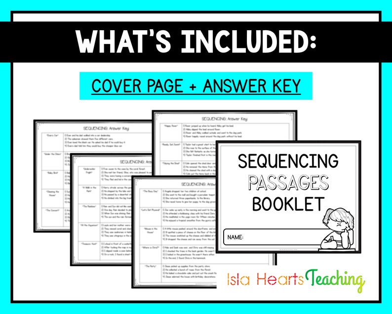 Sequencing Reading Comprehension Passages and Questions - Reading ...