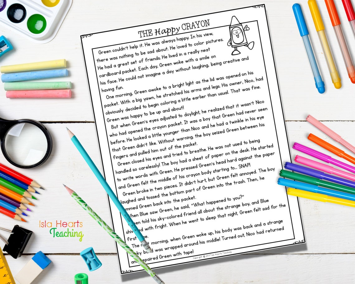 Third Grade Reading Comprehension Passages and Questions Worksheets I ...