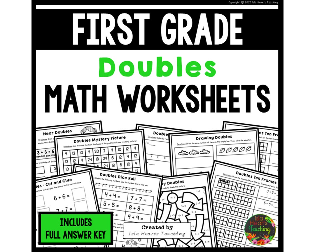 Doubles Near Doubles Worksheets for Kids L Doubles Plus 1 Math Homework ...