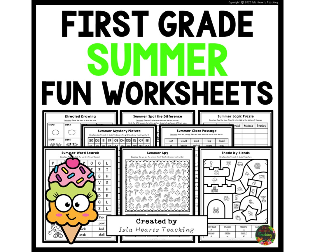 Summer Fun Puzzles Workbook I Holiday Break Worksheets and Activities I ...