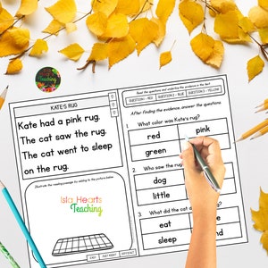 Kindergarten Reading Comprehension Passages and Questions Kindergarten ...