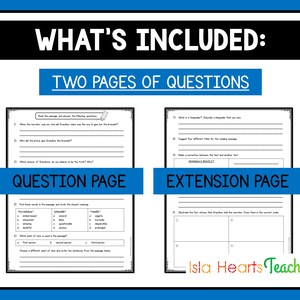 Fifth Grade Reading Comprehension Passages and Questions Worksheets I ...