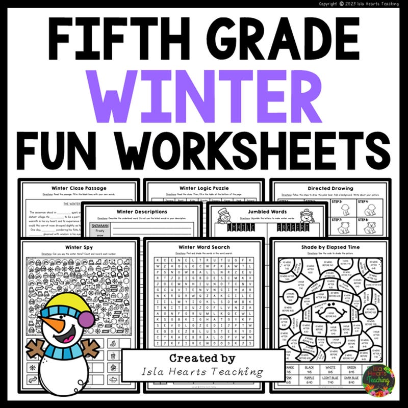 Winter Work Book - Etsy