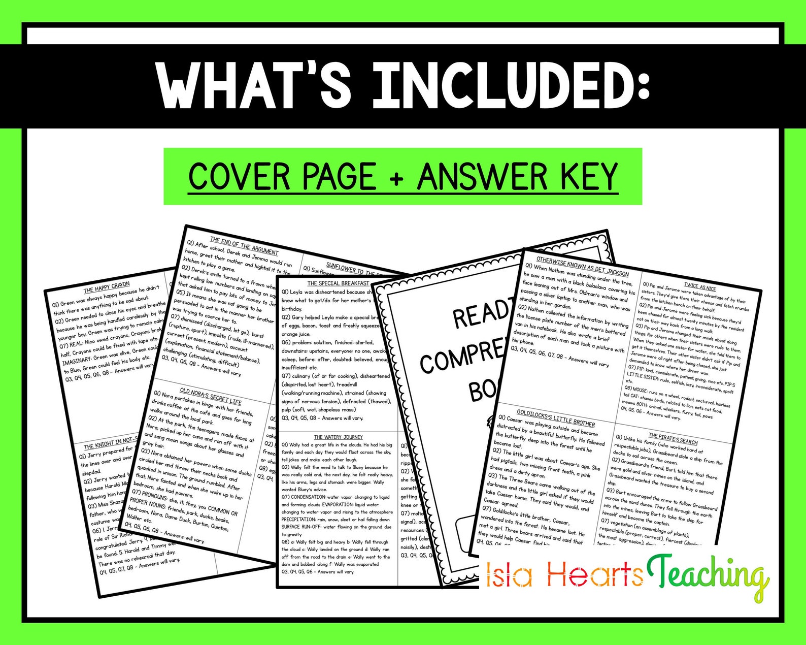 Third Grade Reading Comprehension Passages and Questions Worksheets I ...