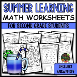 Second Grade Summer Math Learning Homework Packet L Home Learning ...