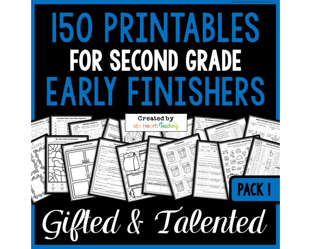 Second Grade Worksheets for Gifted and Talented Students I Enrichment ...