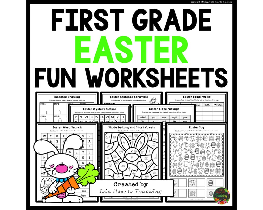 Happy Easter Fun Puzzles Workbook I Holiday Break Worksheets Activities ...
