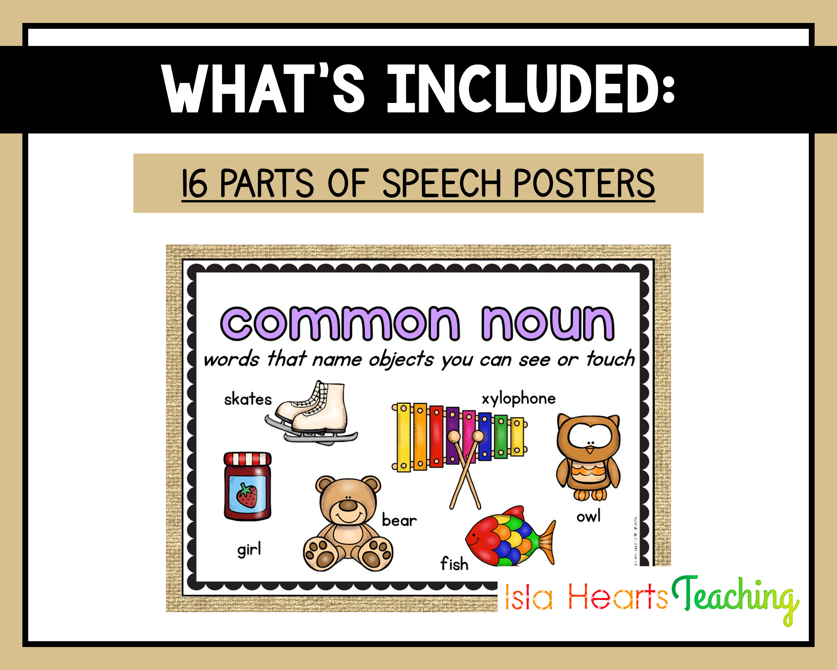 Editable Parts of Speech Posters I Grammar Posters I Classroom Decor I ...