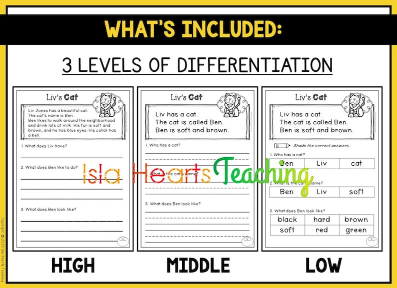 First Grade Reading Comprehension Passages and Questions I ...