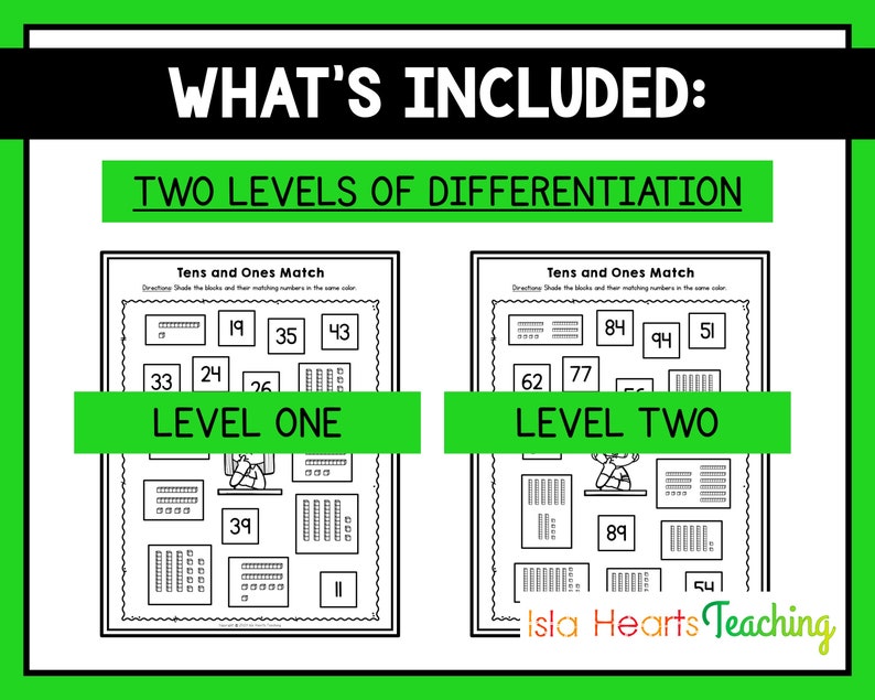 Place Value Worksheets for Kids Tens and Ones L Math Homework ...