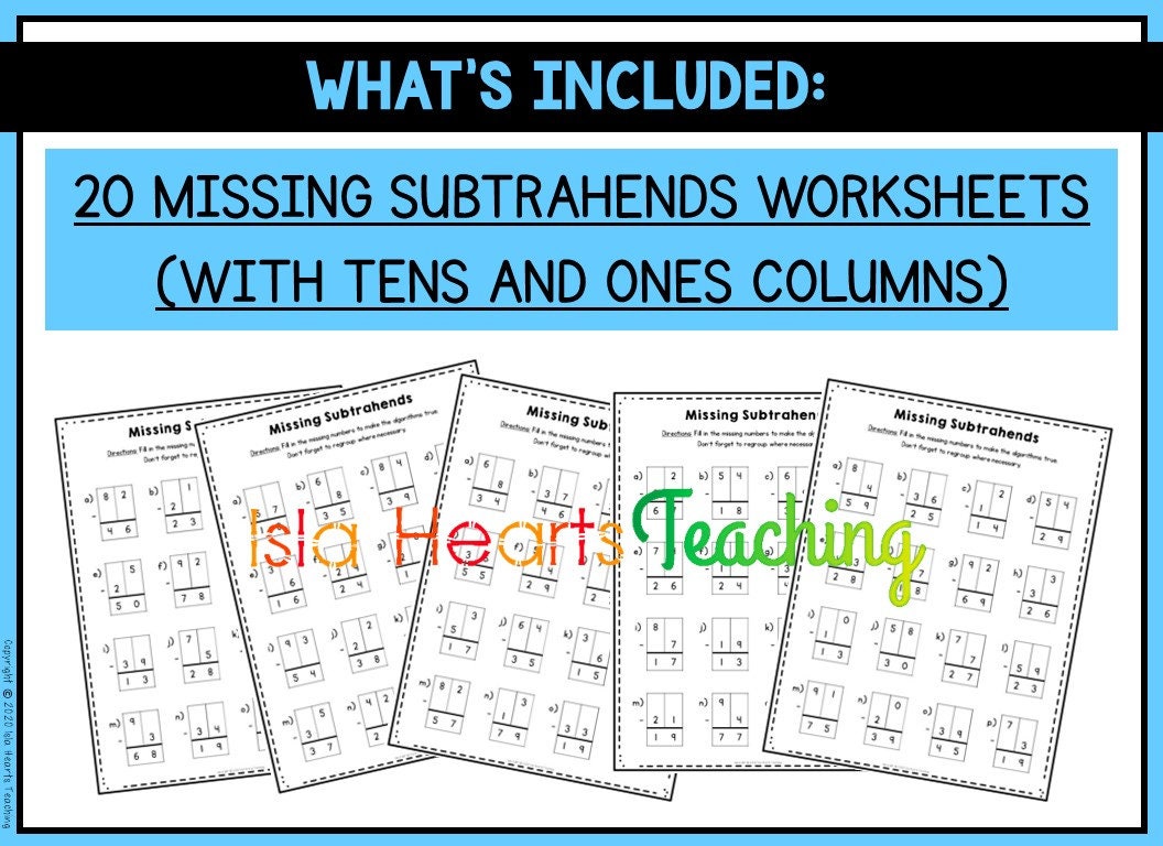 2-digit Subtraction Worksheets Regrouping L Algorithm L Subtraction ...