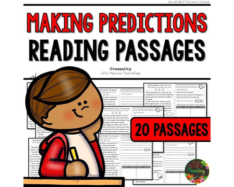 Making Predictions Reading Comprehension Passages and Questions ...