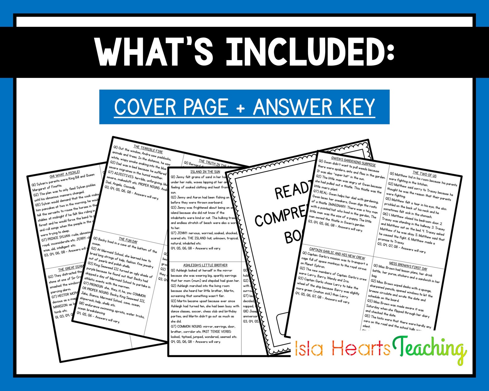 Third Grade Reading Comprehension Passages and Questions Worksheets I ...