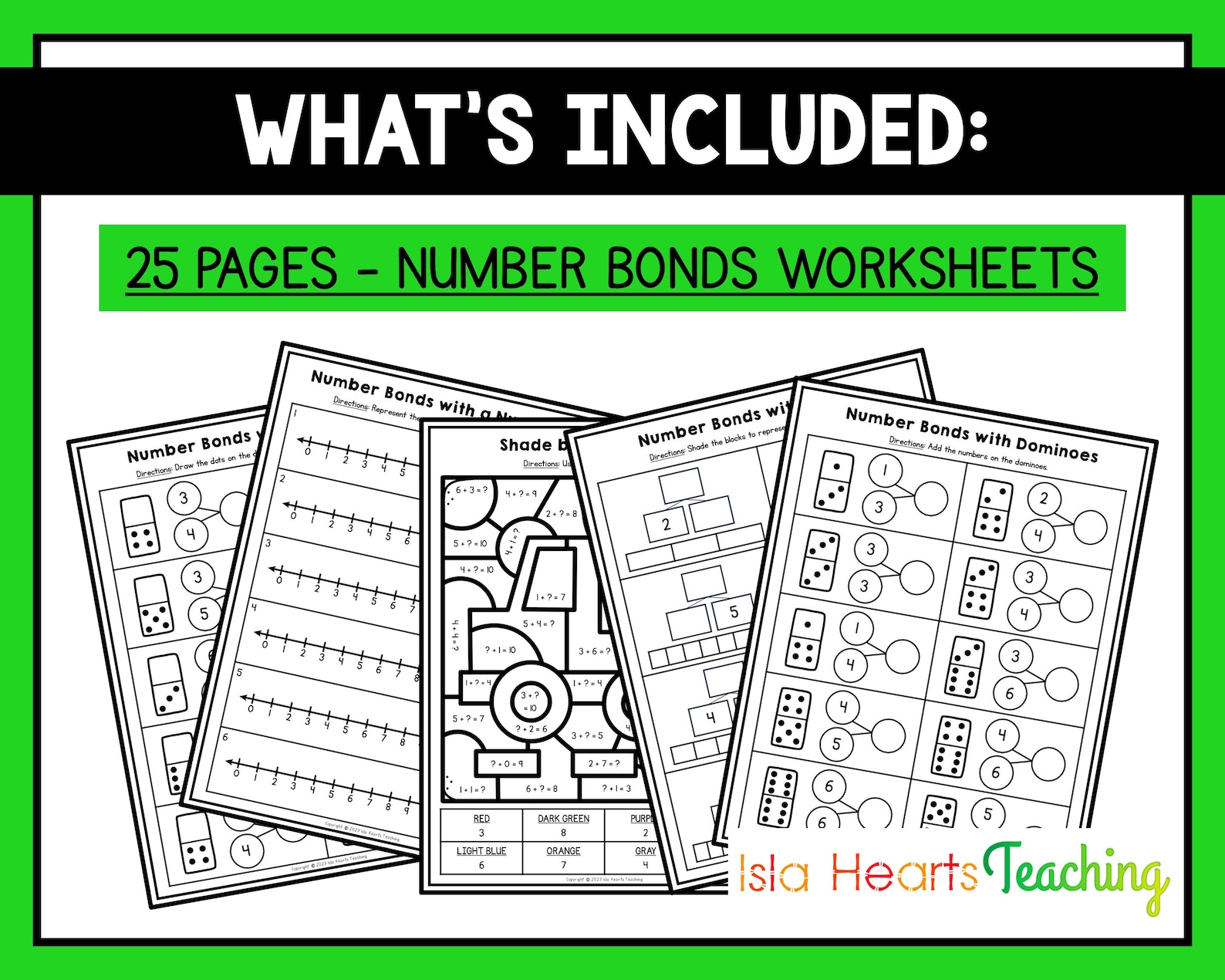 Number Bonds to 10 & 20 Worksheets for Kids L Part Part Whole Math ...