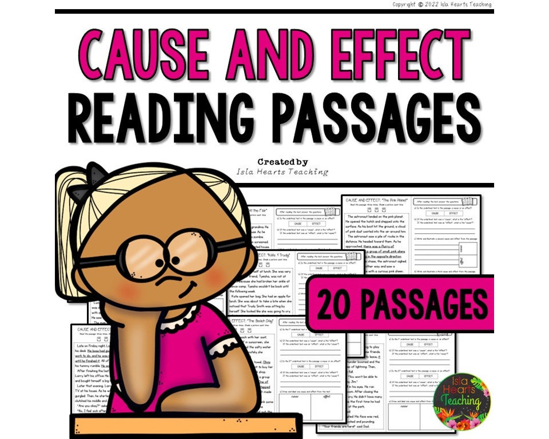 Cause and Effect Reading Comprehension Passages and Questions - Reading ...