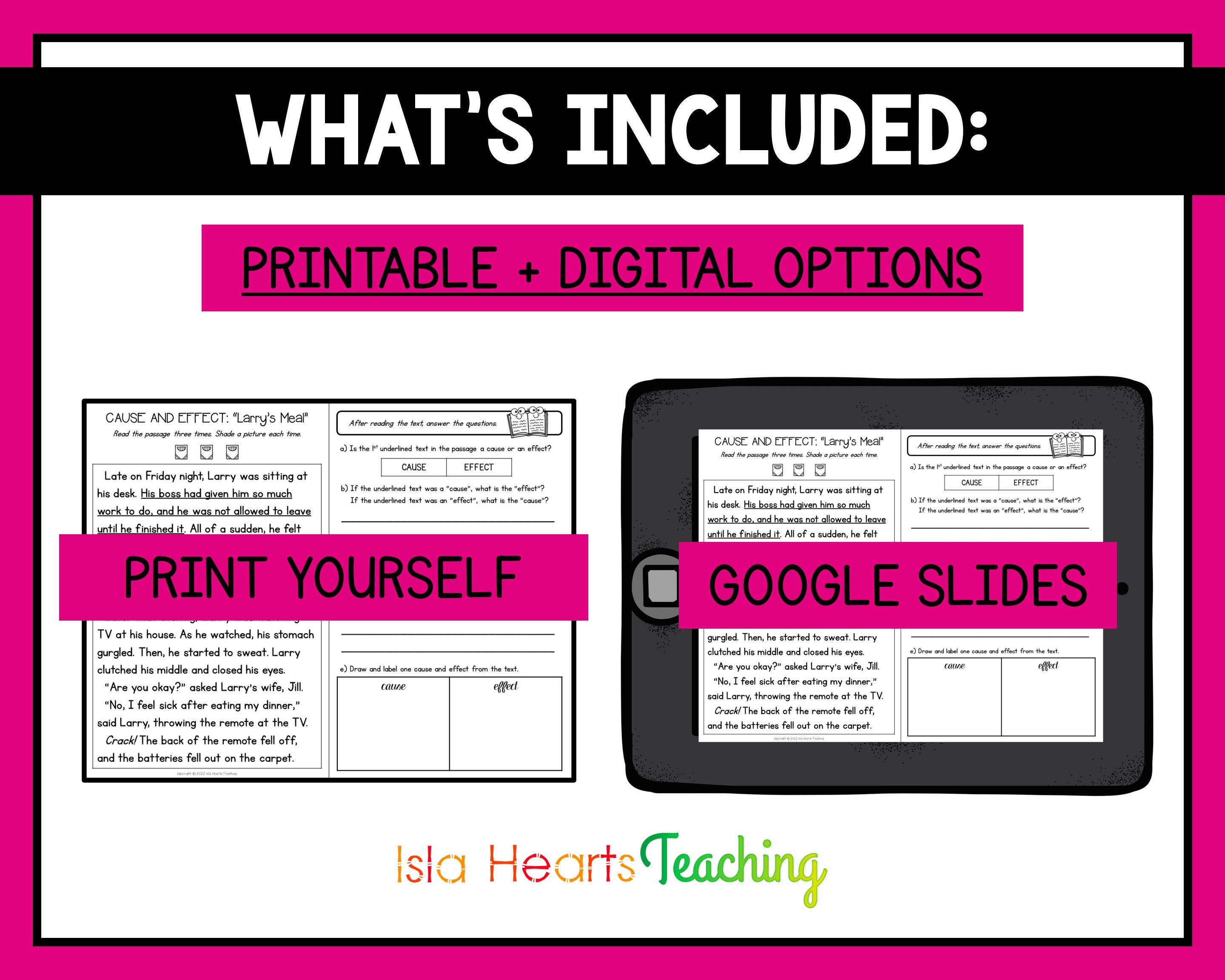 Cause and Effect Reading Comprehension Passages and Questions - Reading ...