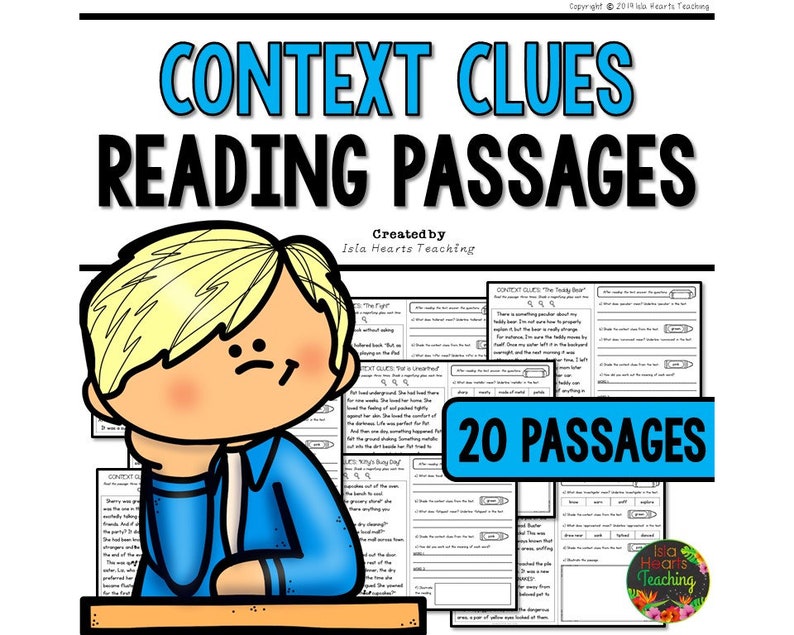 Context Clues Reading Comprehension Passages and Questions - Reading ...