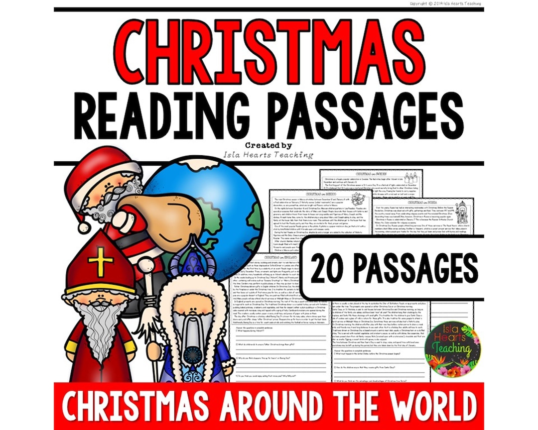 Christmas Reading Comprehension Worksheets I Christmas Around the World ...